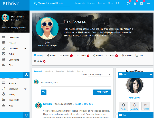 TEMA WORDPRESS COMPLETO PARA REDE SOCIAL/COMUNIDADE - THRIVE - Projetos Personalizados e ...