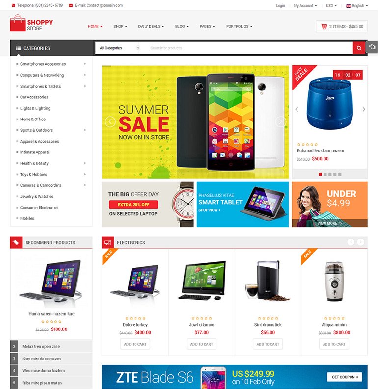 TEMA WORDPRESS P/ LOJAS/ ELETRÔNICOS/ DIVERSOS – SHOPPYSTORE - Projetos Personalizados e ...